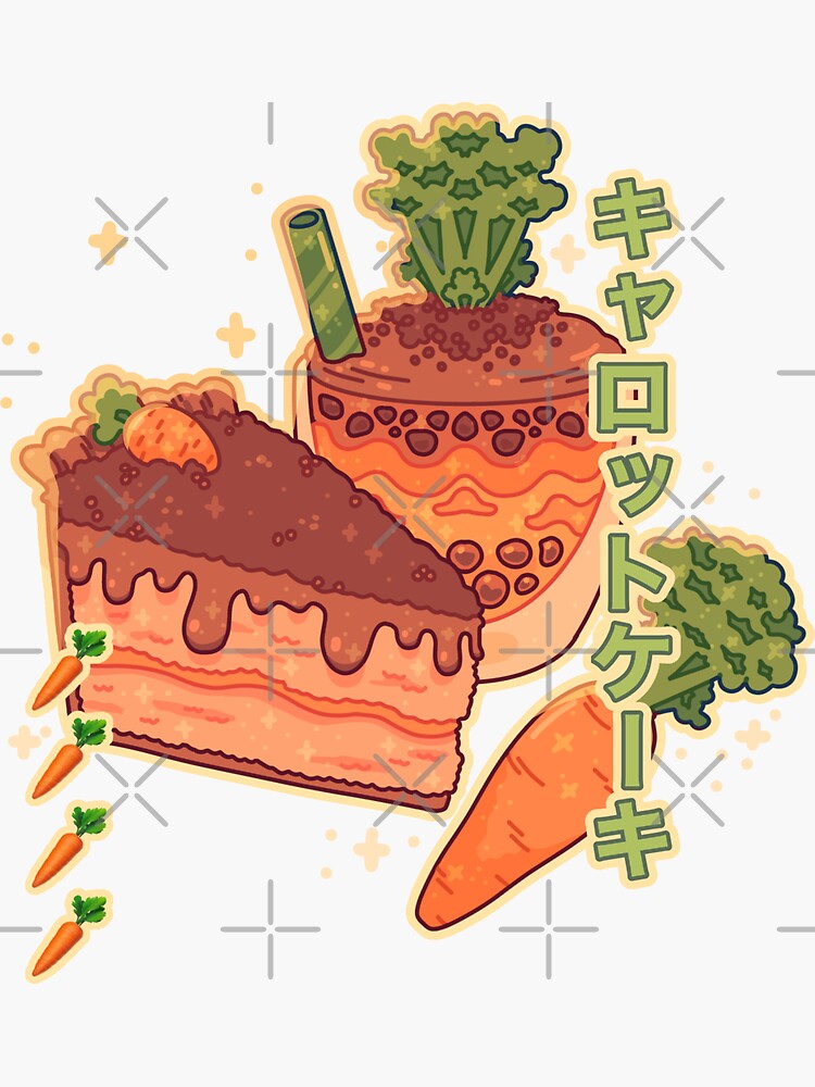 "Carrot Cake" Sticker for Sale by SilAchan | Redbubble