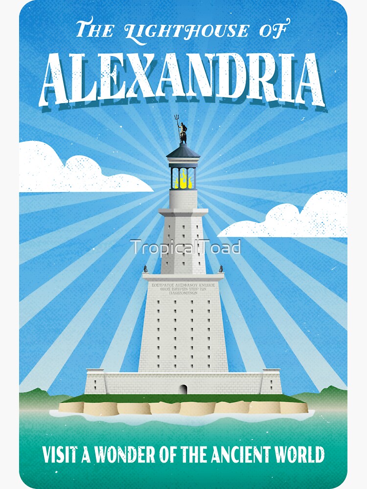 "The Lighthouse of Alexandria" Sticker for Sale by TropicalToad | Redbubble
