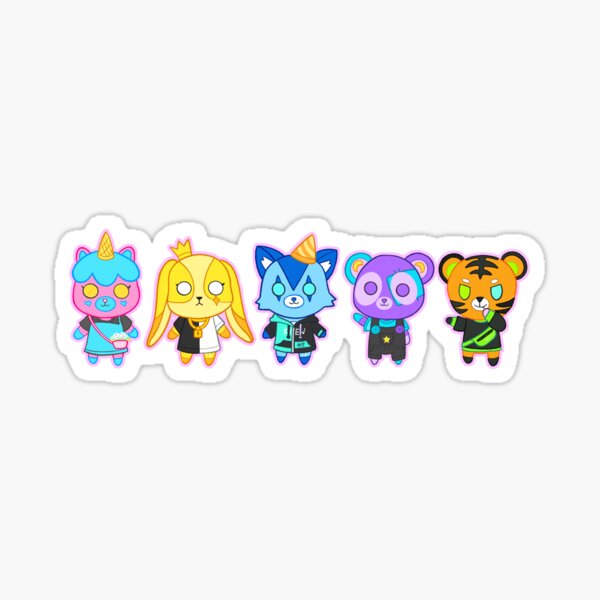 "Krew Plushies" Sticker for Sale by FunnehGacha | Redbubble