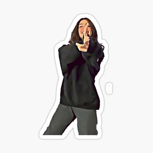 "Charli Damelio Cartoonist Dunkin Tiktoker " Sticker for Sale by ...