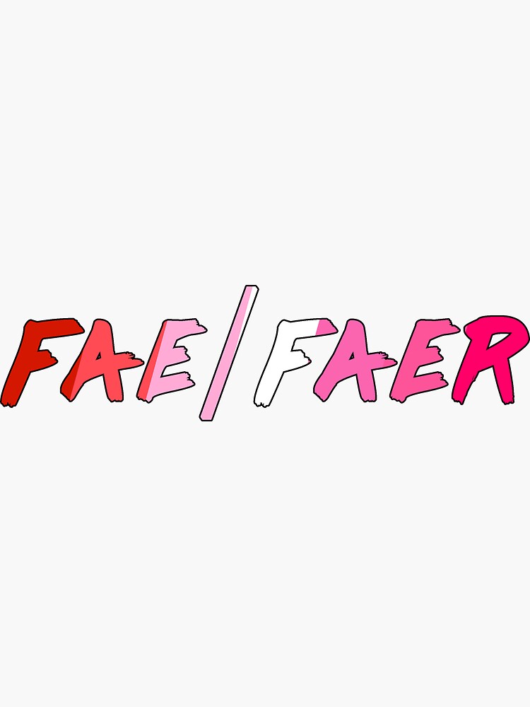 "Fae / Faer Lesbian Pride" Sticker for Sale by LiveLaughLoathe | Redbubble