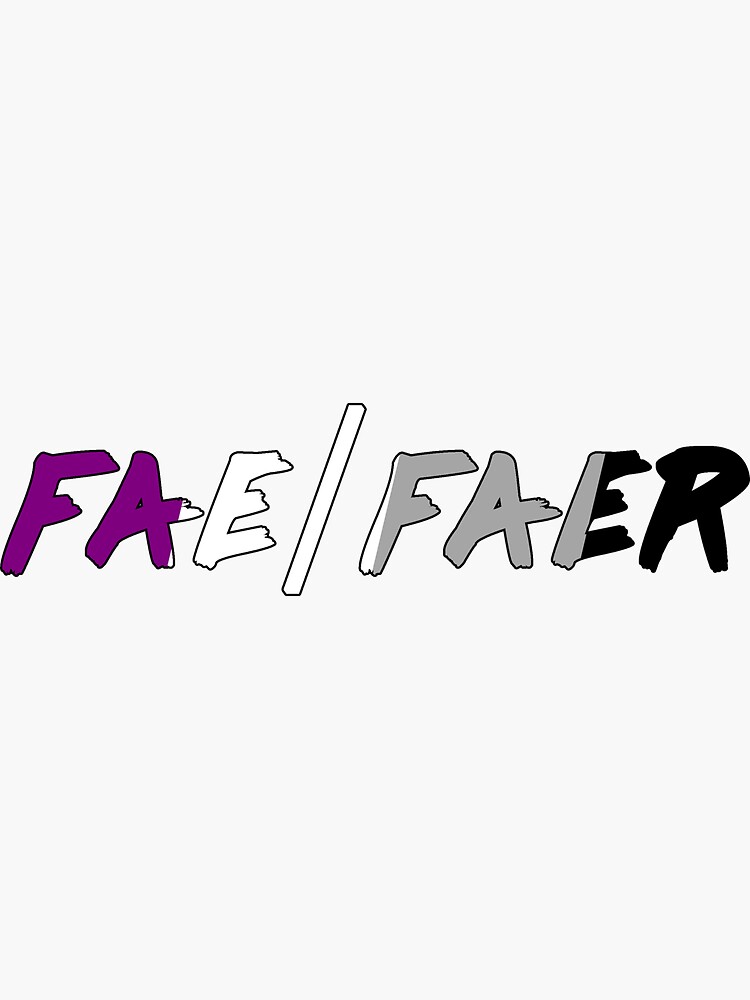"Fae / Faer Asexual Pride" Sticker for Sale by LiveLaughLoathe | Redbubble