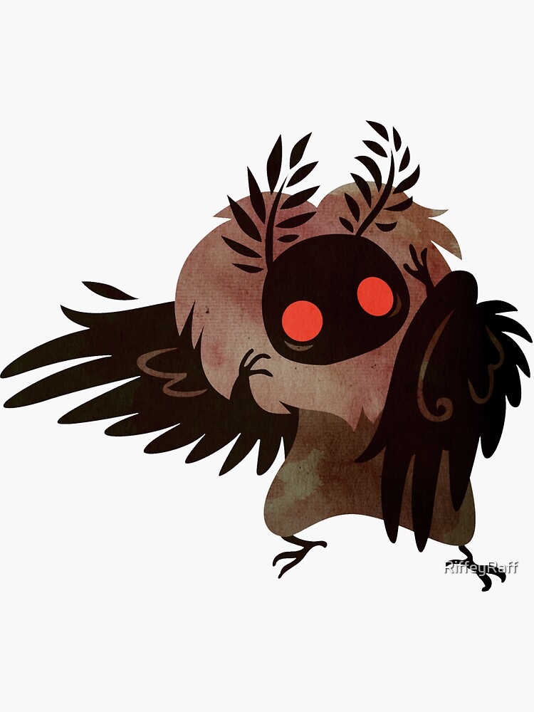 "Cute Cryptids: Mothman" Sticker for Sale by RinTinBen | Redbubble