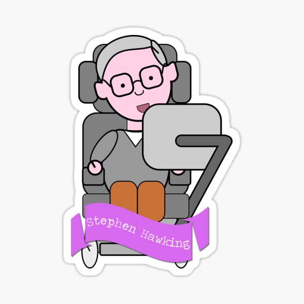 "Stephen Hawking" Sticker by HistoryofSTEM | Redbubble