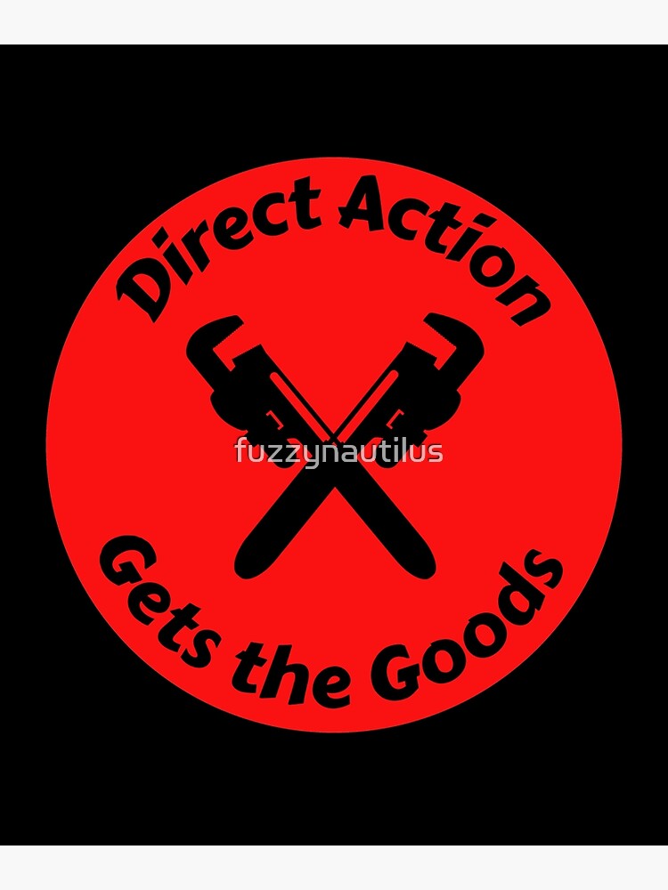 Direct Action Logo Direct Action Gets The Goods" Sticker For Sale By