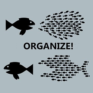 "Organize! Fish" Poster for Sale by fuzzynautilus | Redbubble