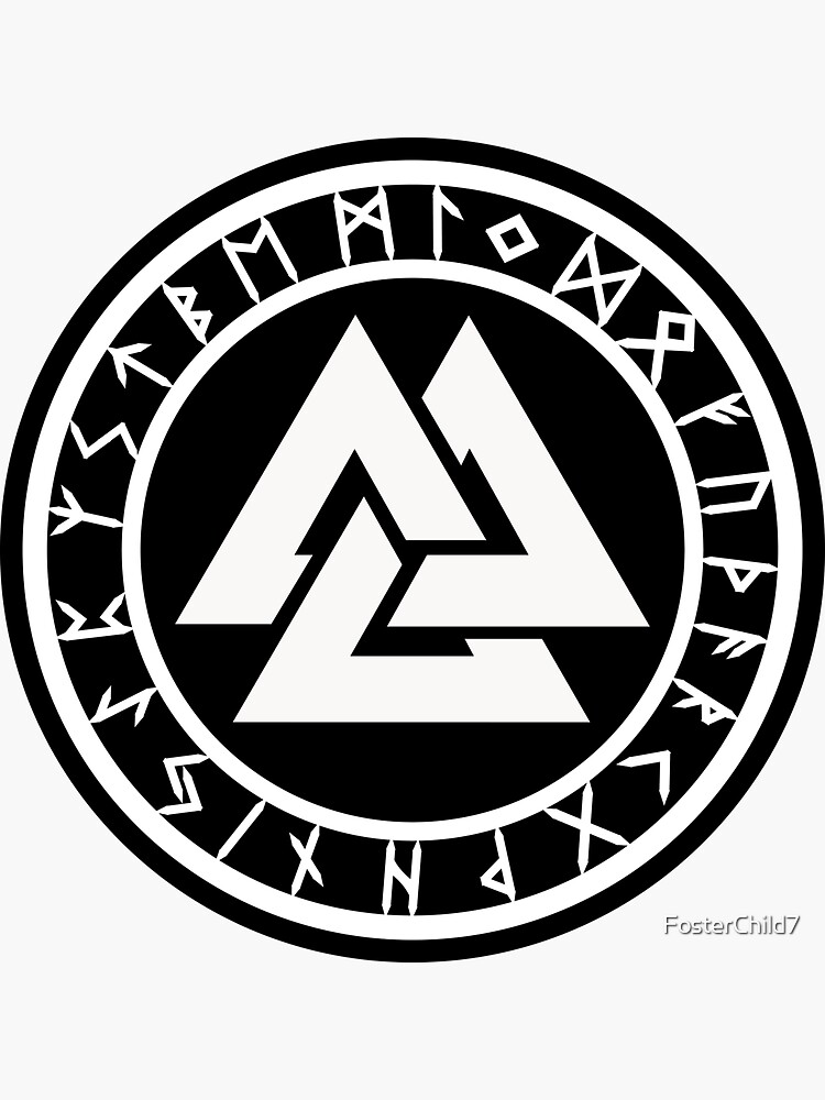 "Valknut /// Rune Circle (Variant II)" Sticker for Sale by FosterChild7 ...