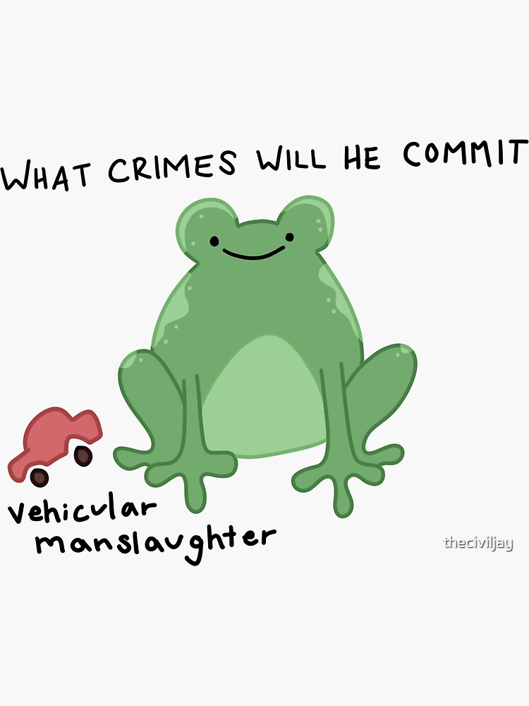 "Crime frog" Sticker for Sale by theciviljay | Redbubble