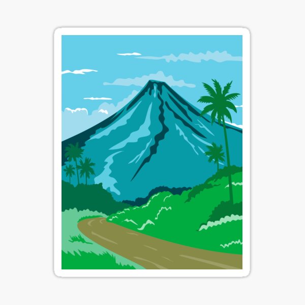 "Mayon Volcano Philippines" Sticker for Sale by hatimelhag | Redbubble