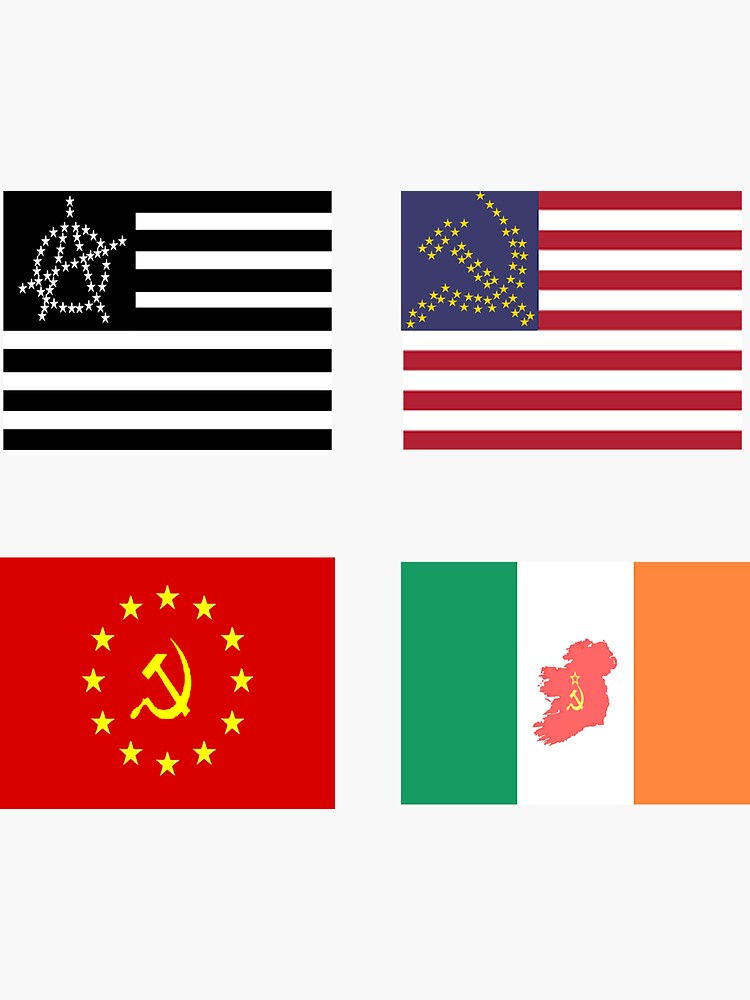 "Leftist Flag Sticker Pack" Sticker for Sale by getguillotined | Redbubble