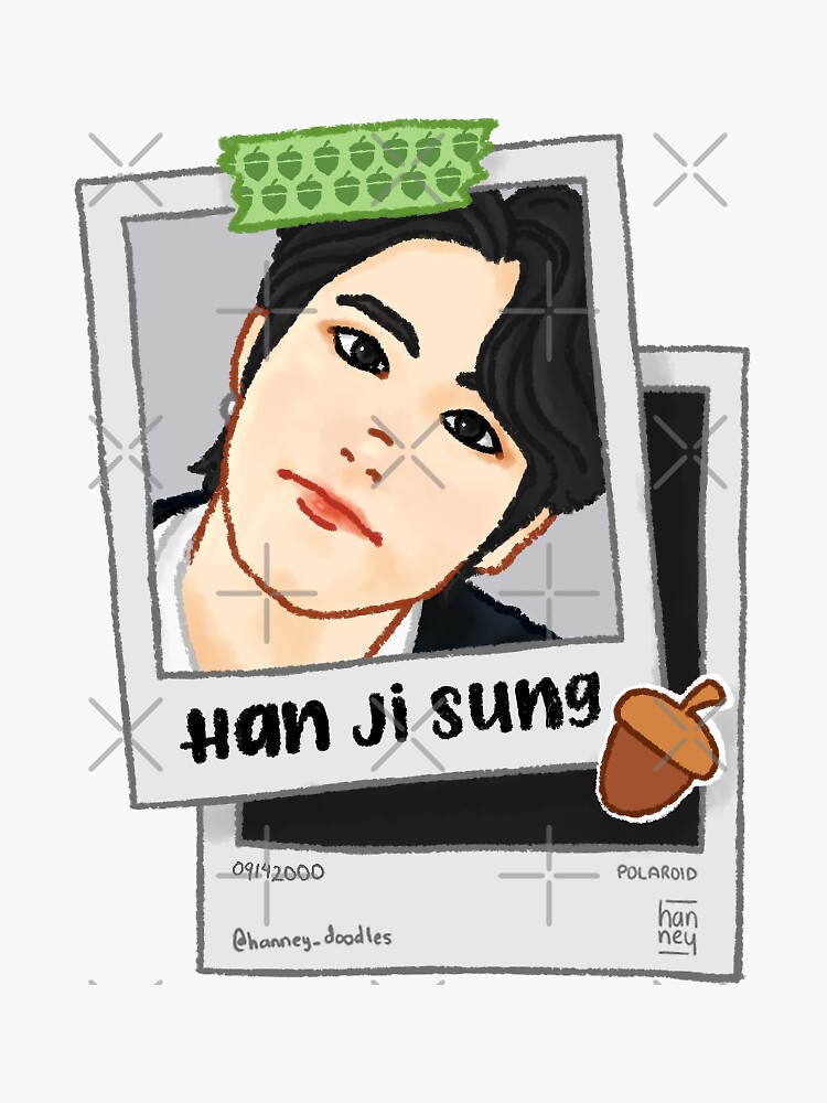 "Stray Kids FAM Han Polaroid" Sticker by Hynke | Redbubble