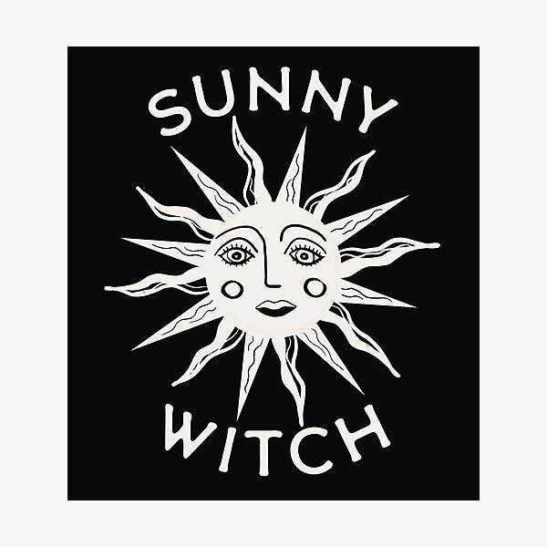 "Sunny Witch: Sun Child, Modern Witchy Pagan, Wicca Occult White Black ...