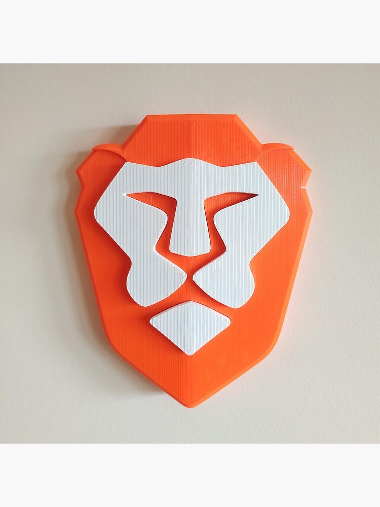 "Brave Browser lion logo" Poster for Sale by RelativeMotion | Redbubble