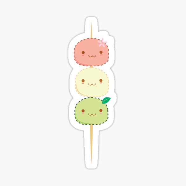 "Poppin Cute Hanami Dango (Sticky Rice)" Sticker for Sale by poppin ...