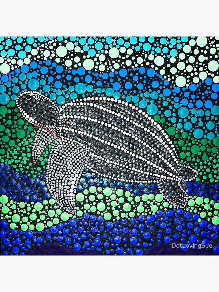 "Leatherback Turtle Dot Painting" Poster for Sale by DotLovingSue ...