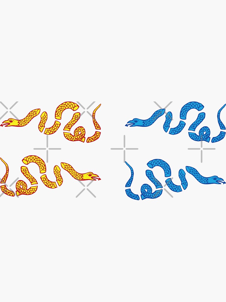 "Benjamin Franklin's "Join or Die" snake diagonal pattern on white background" Sticker for Sale ...