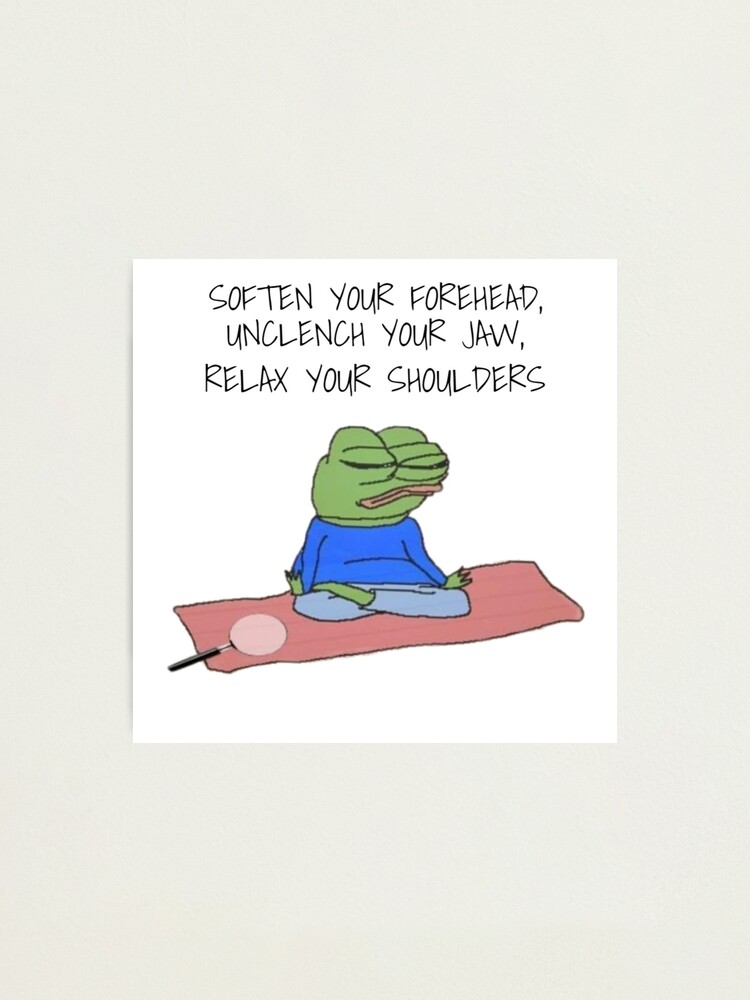 "Mindfulness Meditating Pepe" Photographic Print by ZephyrPrints ...