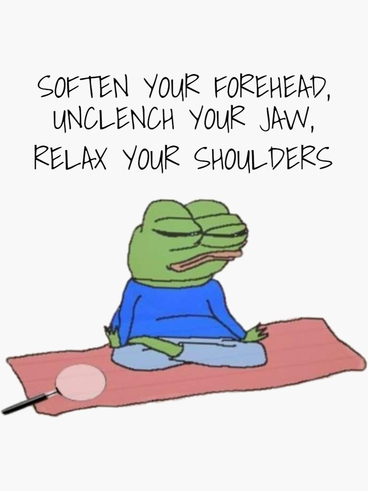 "Mindfulness Meditating Pepe" Sticker for Sale by ZephyrPrints | Redbubble