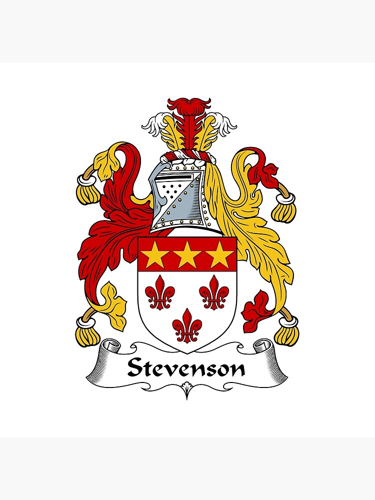 "Stevenson Coat of Arms / Stevenson Family Crest" Throw Pillow for Sale ...