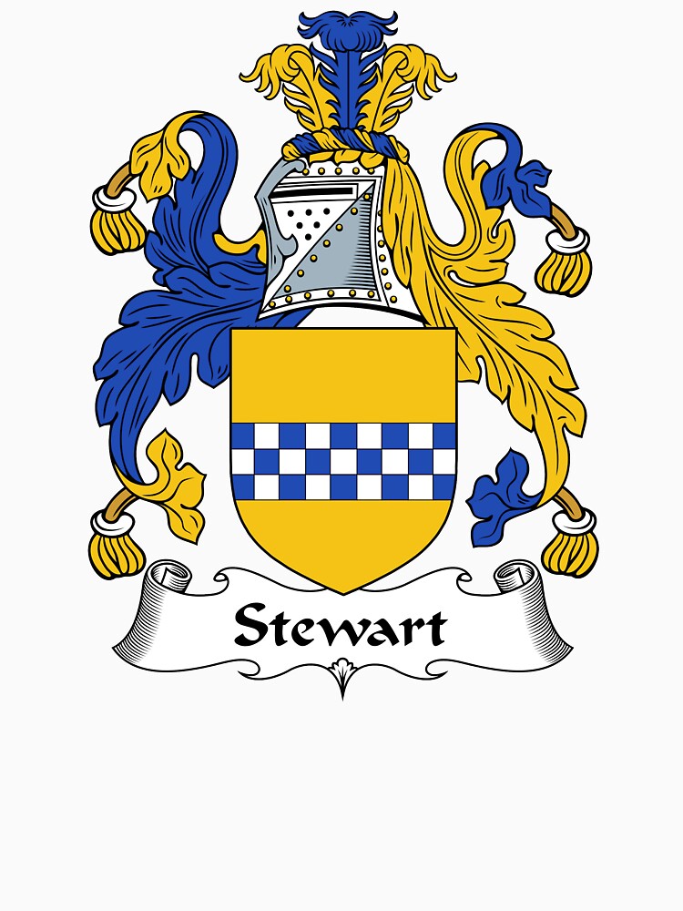 "Stewart Coat of Arms / Stewart Family Crest" T-shirt for Sale by ...