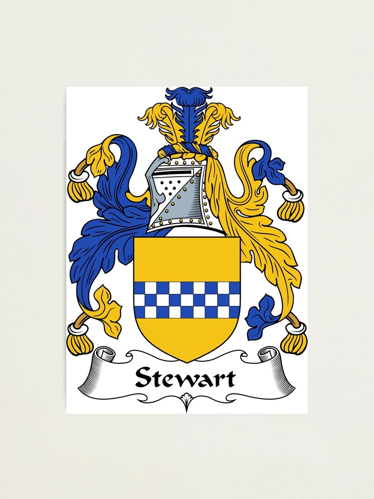"Stewart Coat of Arms / Stewart Family Crest" Photographic Print for ...