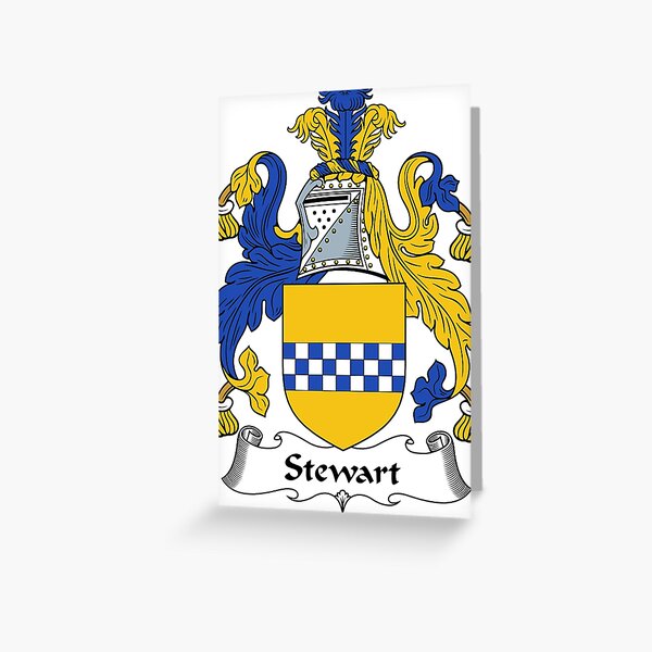"Stewart Coat of Arms / Stewart Family Crest" Greeting Card for Sale by ...