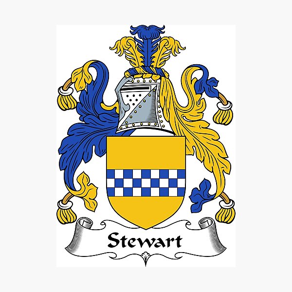 "Stewart Coat of Arms / Stewart Family Crest" Photographic Print for ...