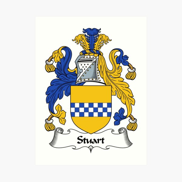 "Stuart Coat of Arms / Stuart Family Crest" Art Print by ...