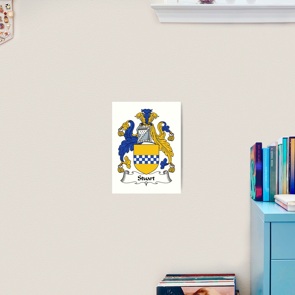 "Stuart Coat of Arms / Stuart Family Crest" Art Print by ...