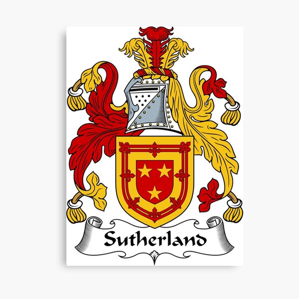 "Sutherland Coat of Arms / Sutherland Family Crest" Canvas Print for ...