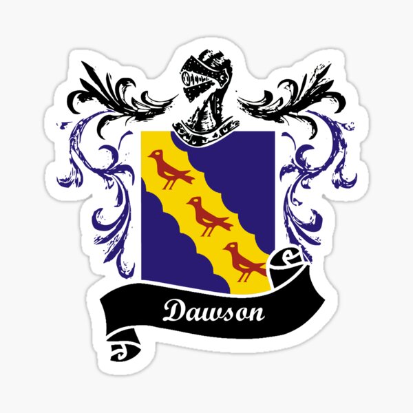 "Dawson Coat of Arms" Sticker for Sale by ljrigby | Redbubble