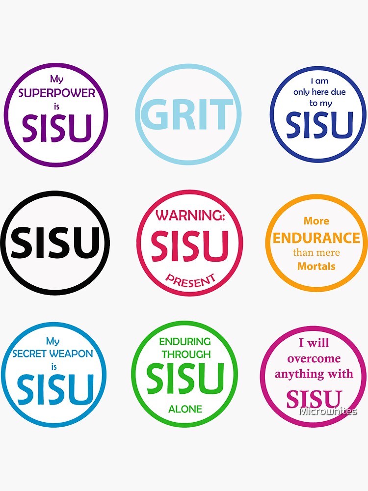"SISU Meanings and Sayings, multipack" Sticker for Sale by Microwhites ...
