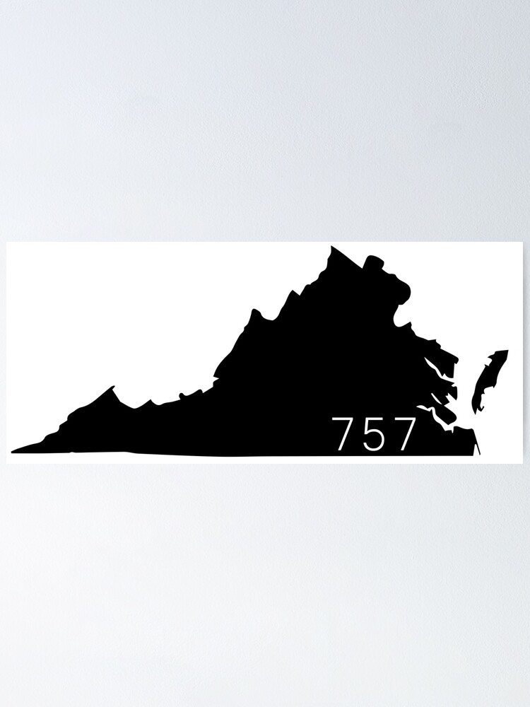 "757 Virginia Sticker" Poster by sarahpump | Redbubble