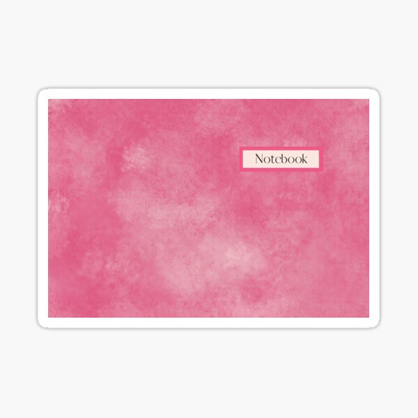 "Notebook (Painted Pink Clouds Background)" Sticker for Sale by R ...