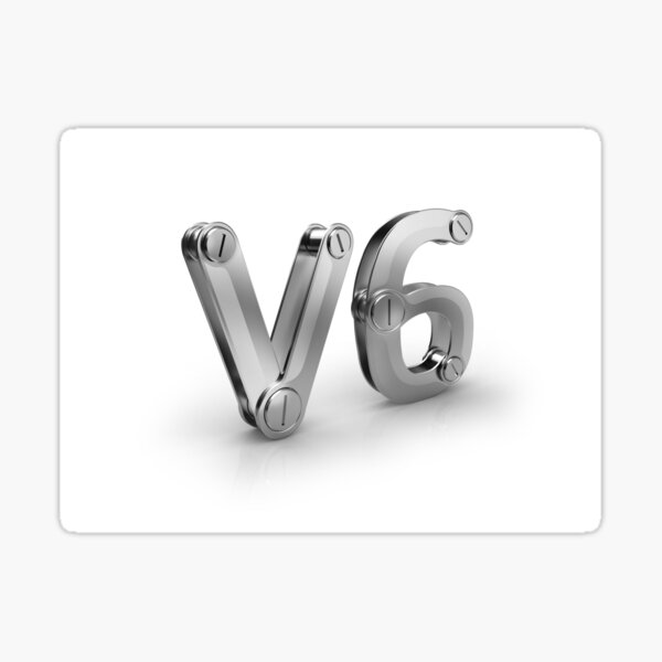 "metal 3D V6 icon as 6 cylinders car engine" Sticker for Sale by sizsus ...