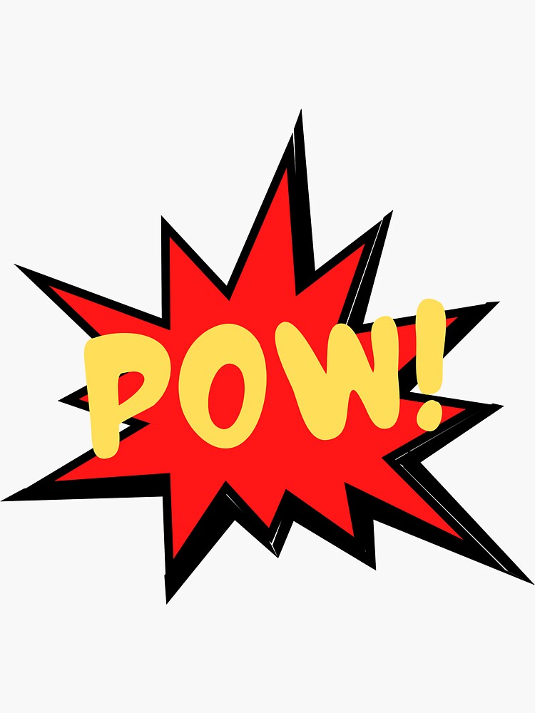 "Pow!" Sticker for Sale by StylesbyCibs | Redbubble