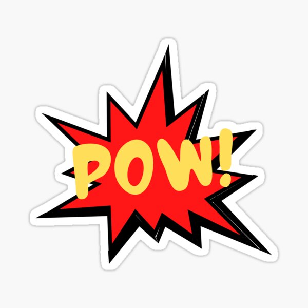 "Pow!" Sticker for Sale by StylesbyCibs | Redbubble