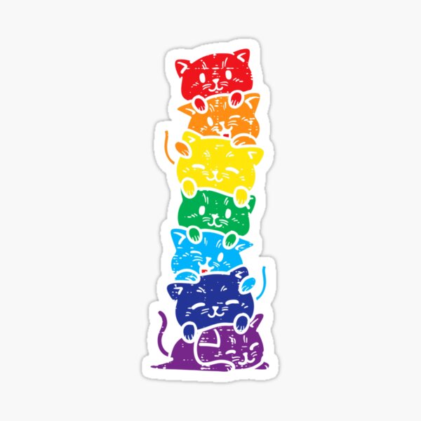Stacks Gay Stickers Wall Sticker Gay Pride Flag | Posters, Wall Art,