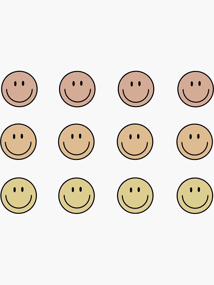 "Smiley Faces Pastel Rainbow Pack" Sticker for Sale by hsan1400 | Redbubble