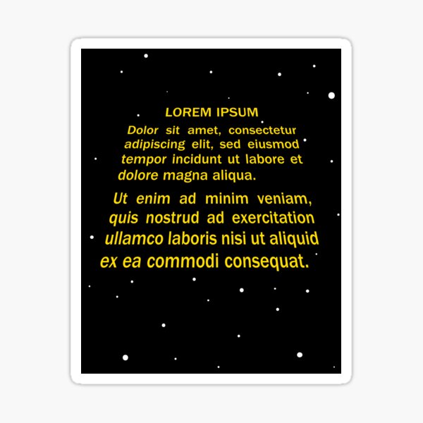"Lorem ipsum" Sticker for Sale by ikadoart | Redbubble