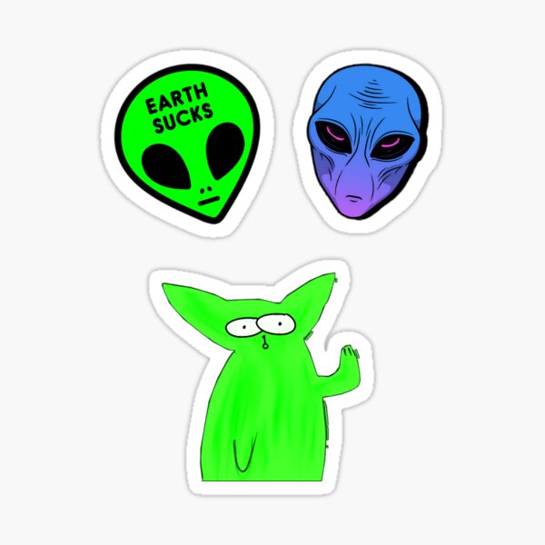 "Alien" Sticker by TheLetterer | Redbubble