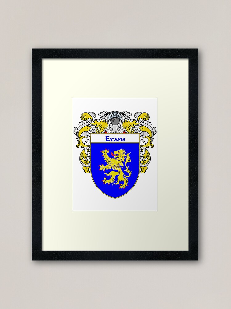 "Evans Coat of Arms/Family Crest" Framed Art Print for Sale by ...