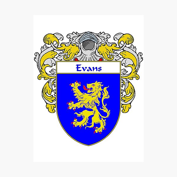 "Evans Coat of Arms/Family Crest" Photographic Print for Sale by ...