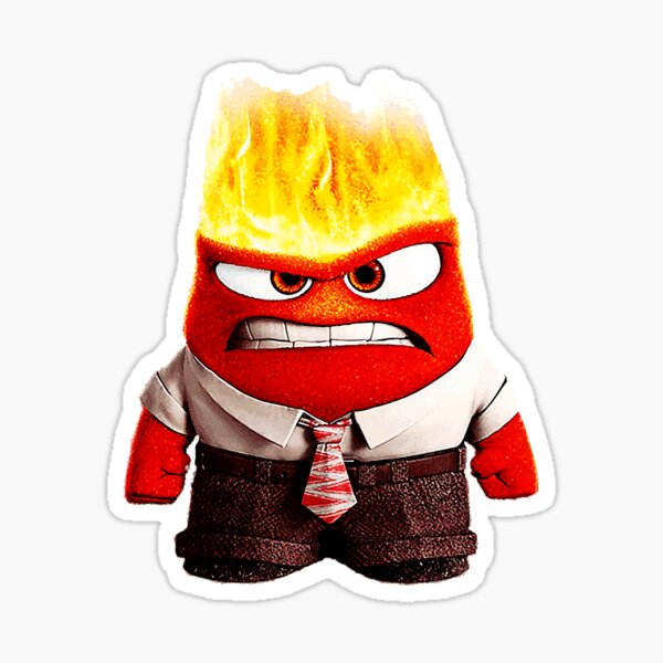 "Inside Out anger fuming art" Sticker for Sale by jamesblaney3 | Redbubble