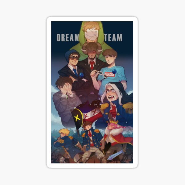 "dream team" Sticker for Sale by ramonstros | Redbubble
