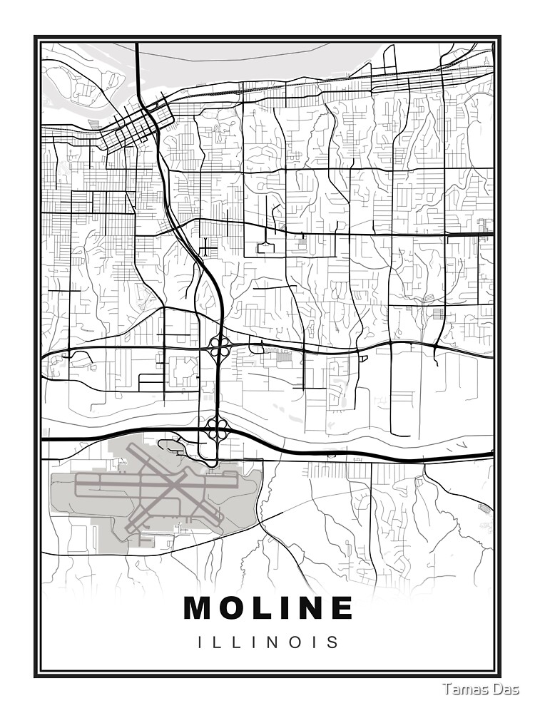 "Moline Map" Sticker by sibudas | Redbubble