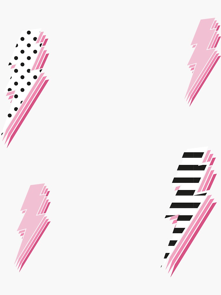 "fancy pinky lightning bolts" Sticker for Sale by asymmetrickid | Redbubble