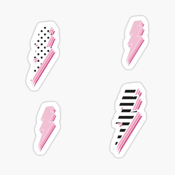 "fancy pinky lightning bolts" Sticker for Sale by asymmetrickid | Redbubble