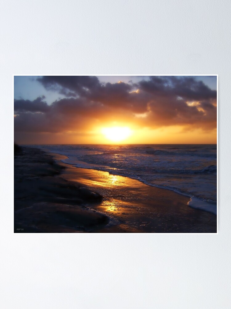 "Sunrise Over Atlantic Ocean" Poster for Sale by perkinsdesigns | Redbubble