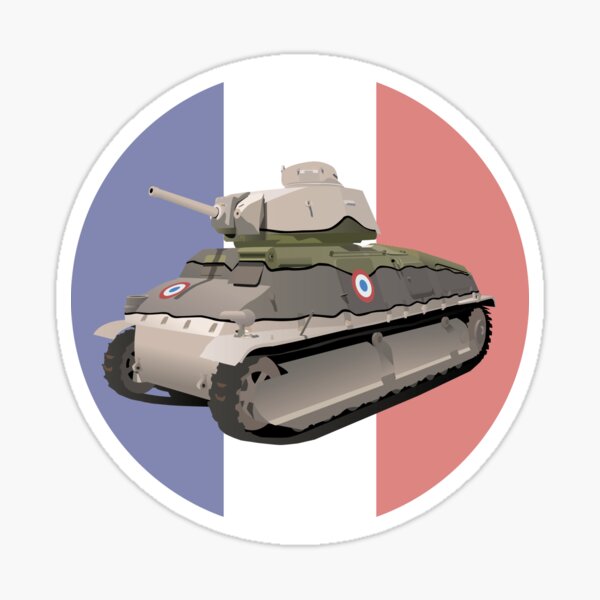"SOMUA S35 WW2 French Tank" Sticker by NorseTech | Redbubble
